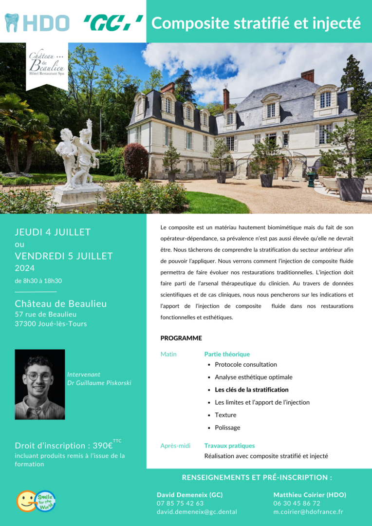 Formation composite stratifié et injecté - HDO Hightech Dentaire Orléanais