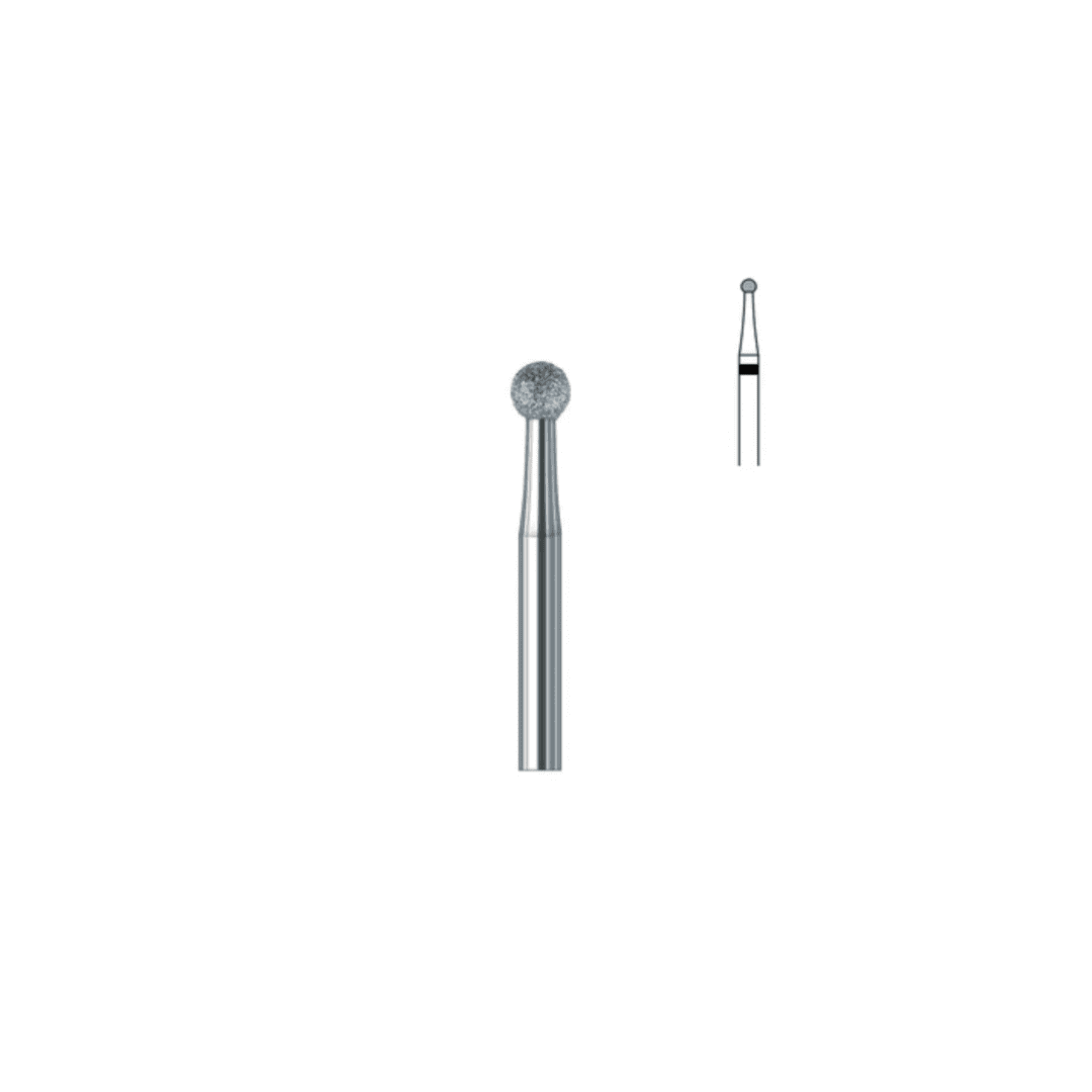 Fraise diamantée en forme de boule - Noir - 012 - HDO Hightech Dentaire ...