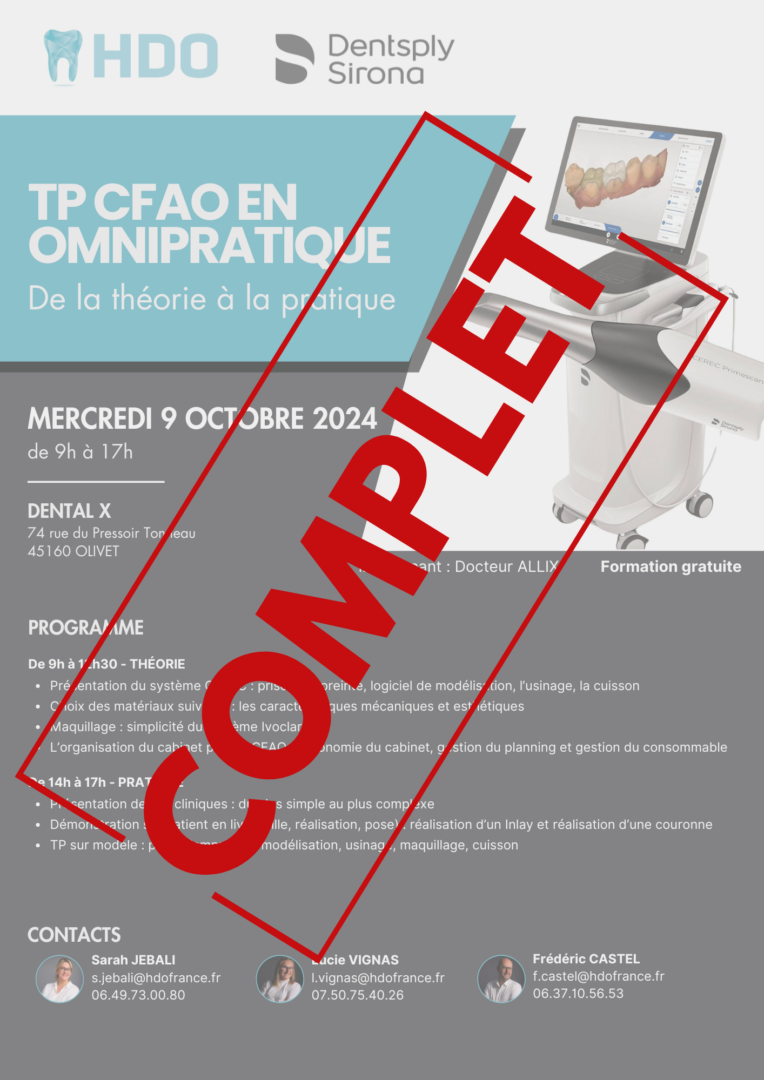 TP CFAO en omnipratique - HDO Hightech Dentaire Orléanais