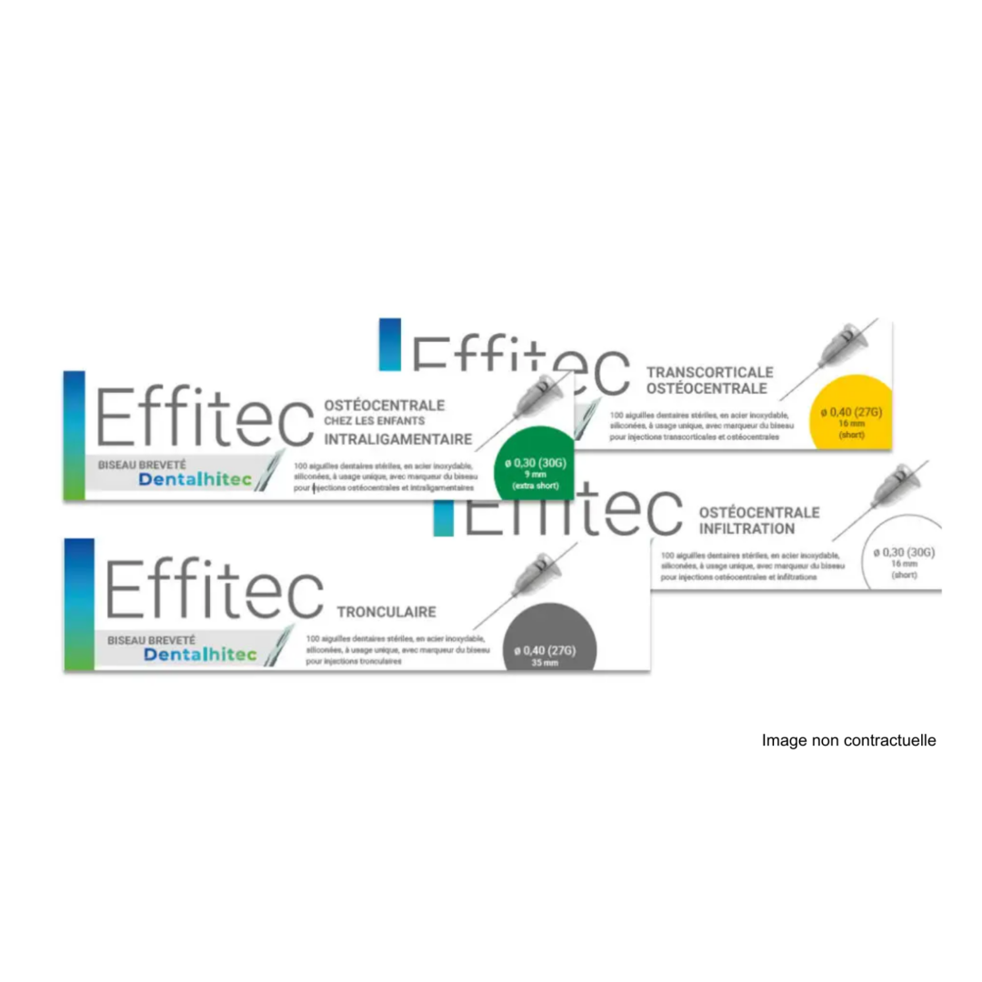 EFFITEC - Une boîte d'aiguilles embase grise Ø 0.40 - 35mm - HDO ...