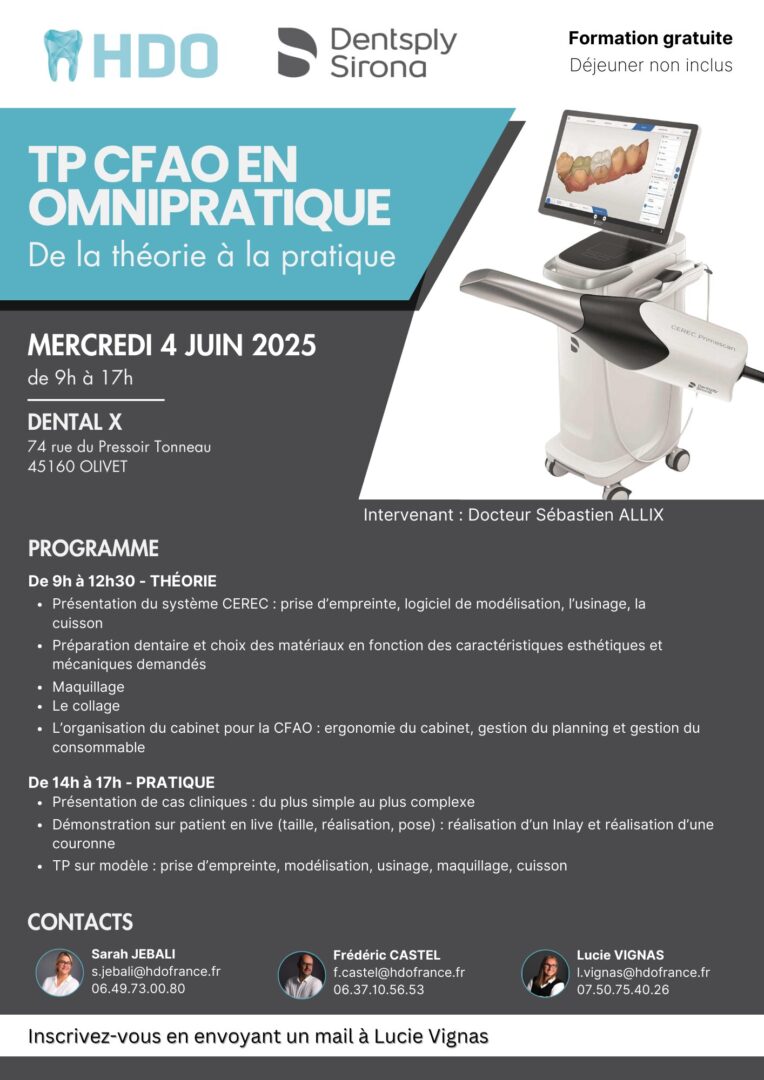 TP CFAO en omnipratique - HDO Hightech Dentaire Orléanais